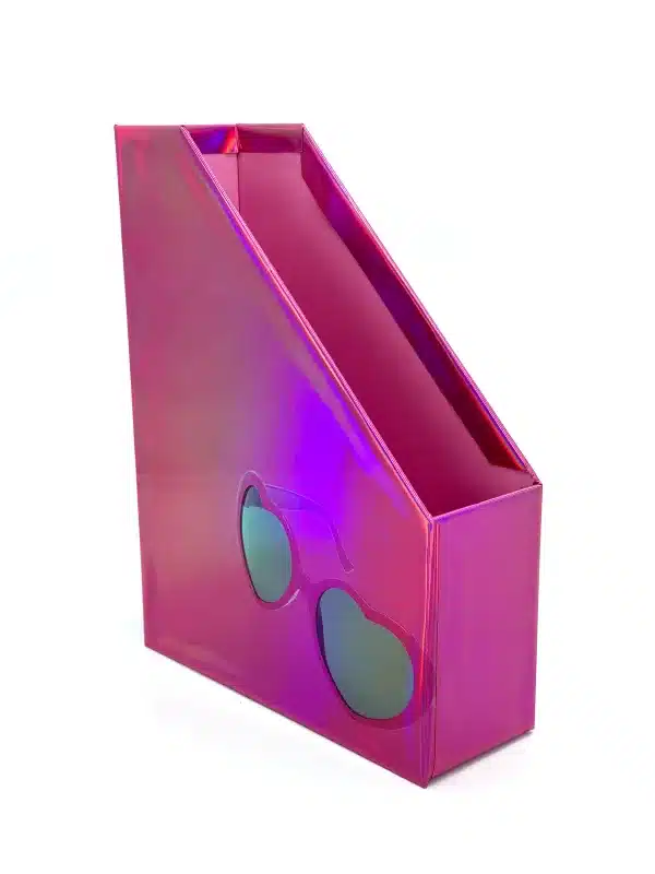 Holographic Pink File Holder – Trendy and Stylish Storage for School ...